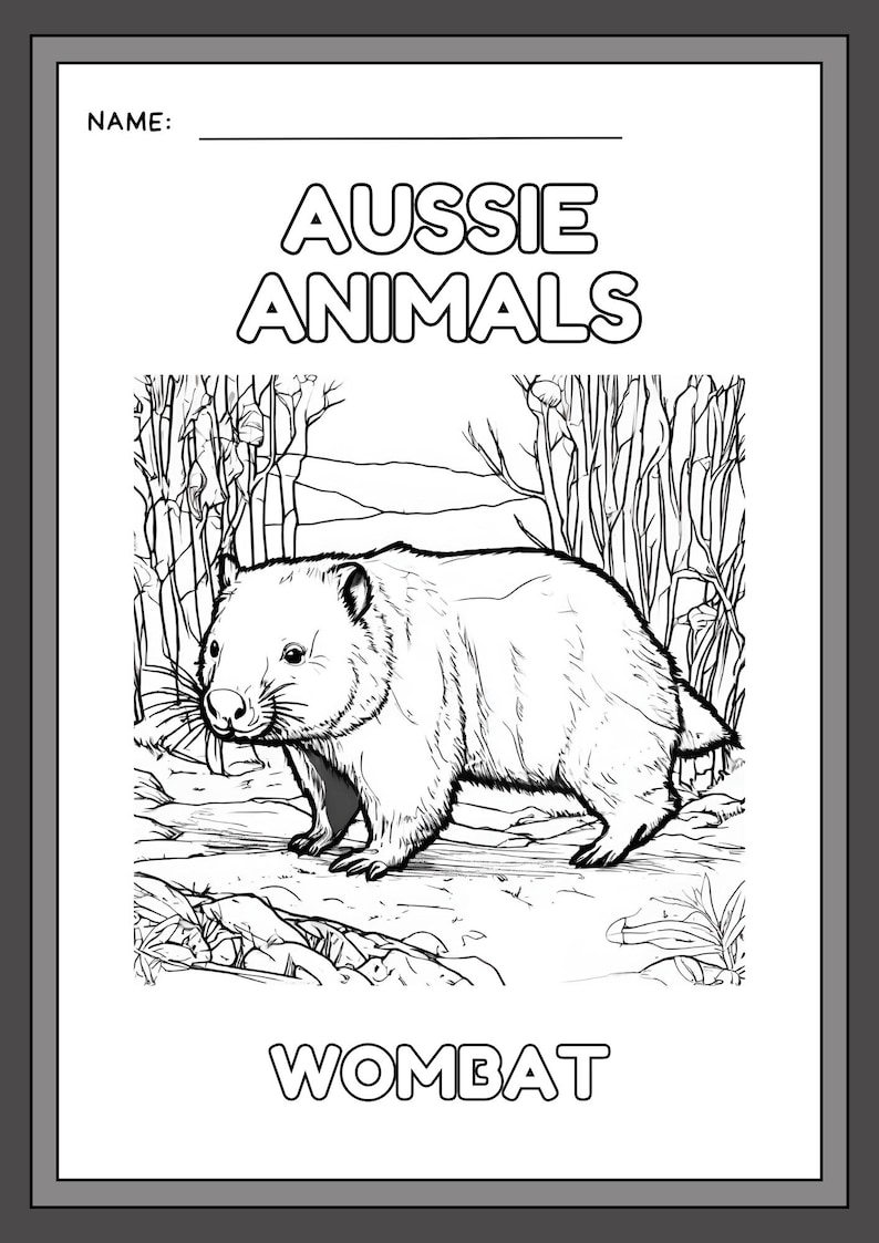 Aussie Animals Colouring Pages Printable | Australian Wildlife Digital ...