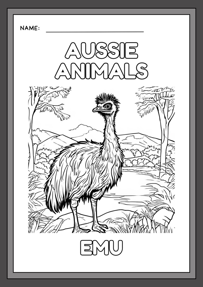 Aussie Animals Colouring Pages Printable | Australian Wildlife Digital ...
