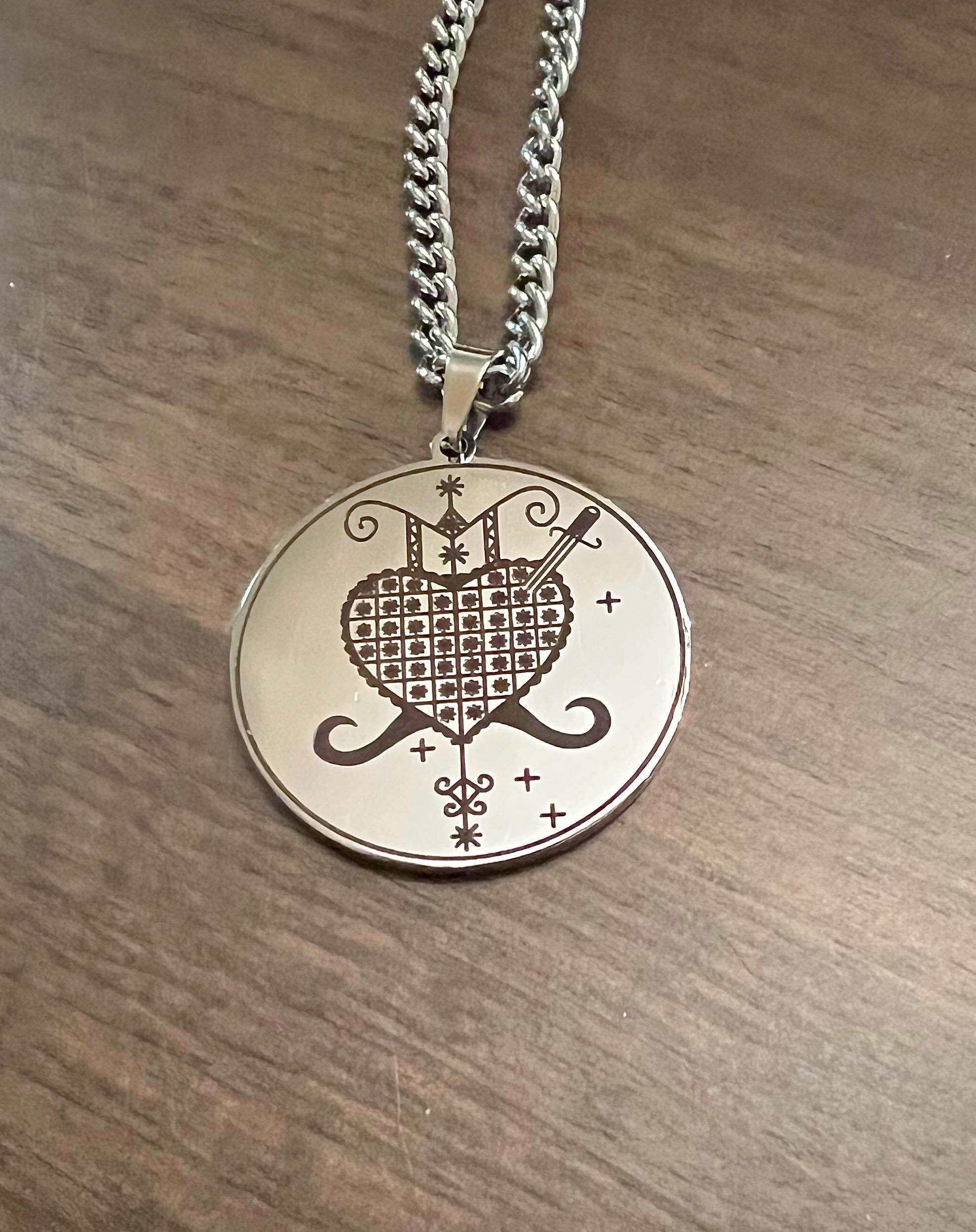 Ezili Danto Erzulie Dantor Vodou Veve Pendant - Open Portal, No ...