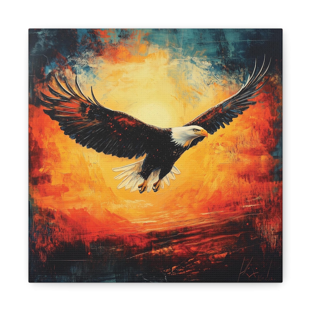 Majestic Bald Eagle in Flight Spray Paint Art of an Eagle Graffiti ...