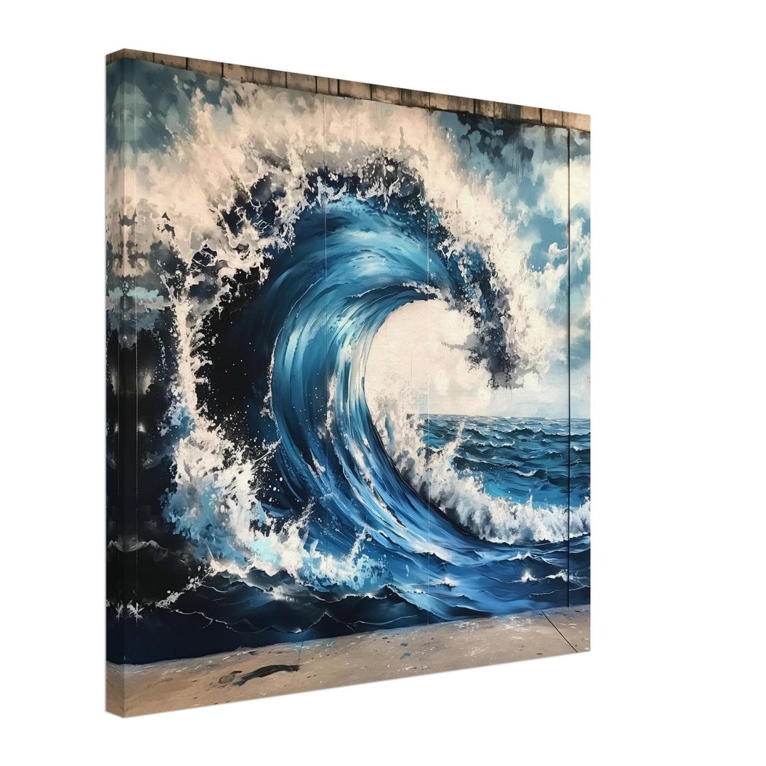 Crashing Wave, Spray Paint Art of a Giant Ocean Wave, Graffiti Spraypaint Artwork - Etsy