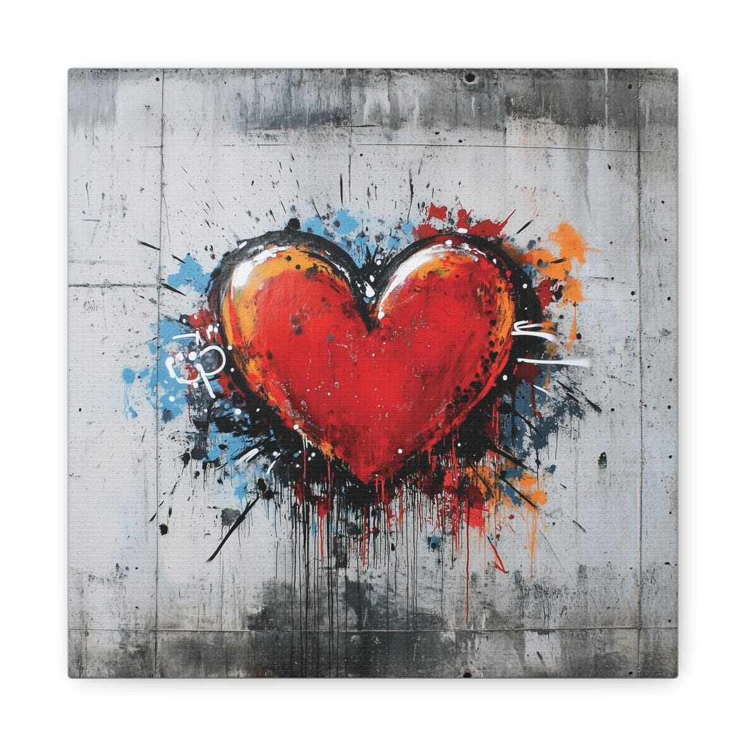 Urban Heart Mural - Spray Paint Art of a Heart - Graffiti Spraypaint ...