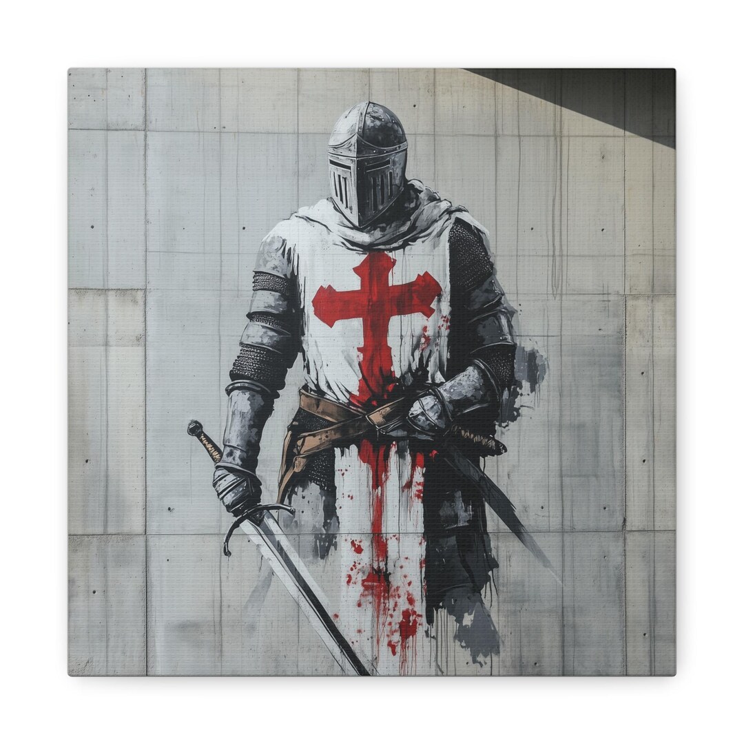 Crusader Knight Mural - Spray Paint Art of a Medieval Warrior ...