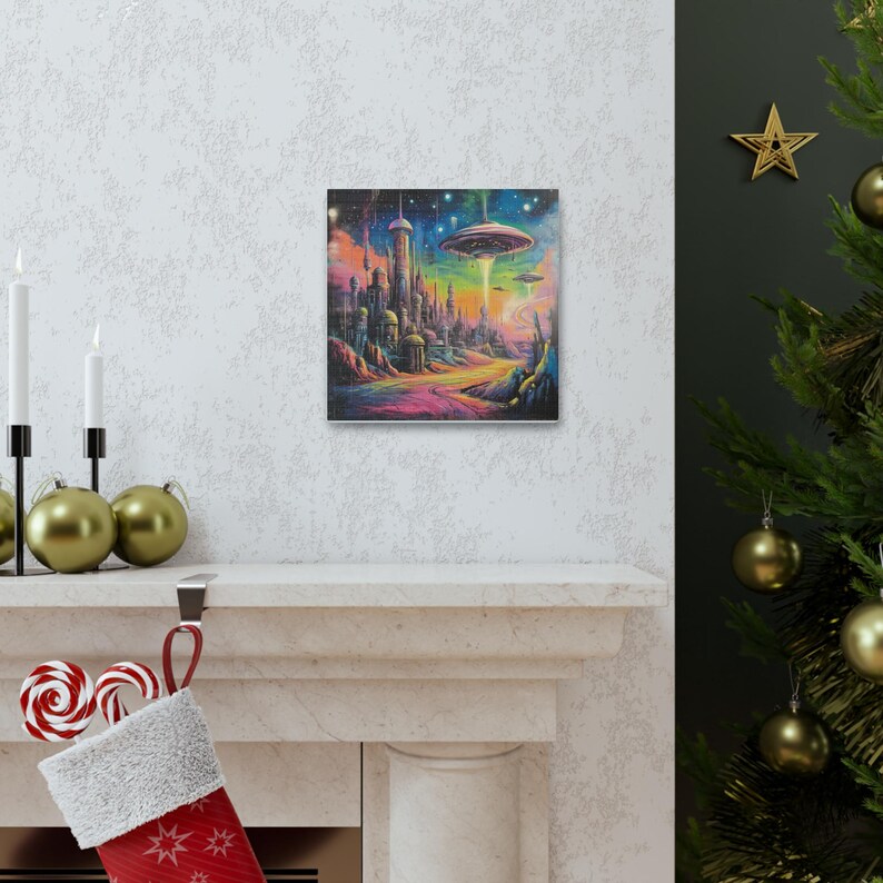 Futuristic Alien City Mural - Spray Paint Art of a Sci-fi Metropolis ...