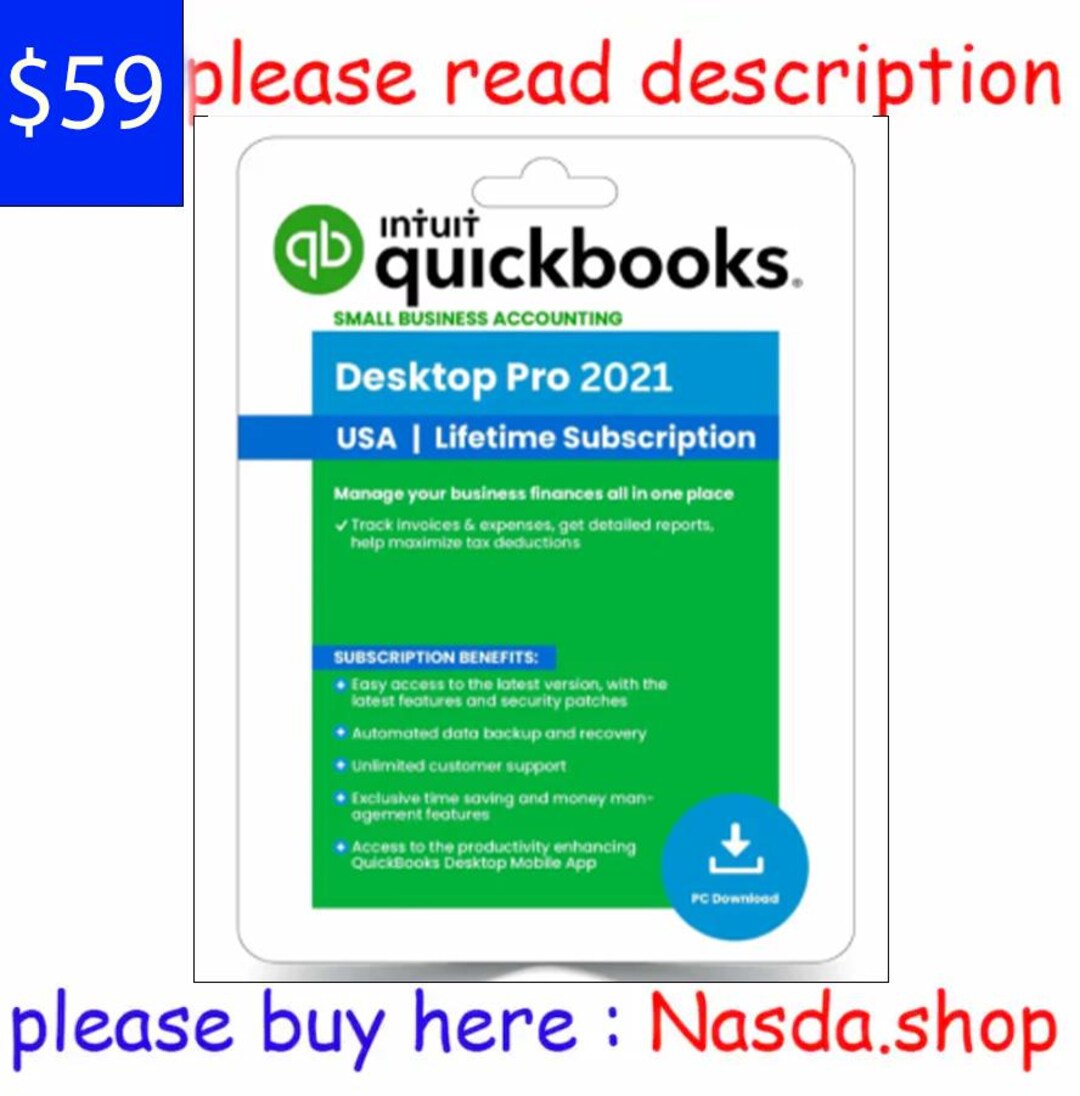 Quickbooks Desktop Pro 2021 for Windows No Subscription - Etsy