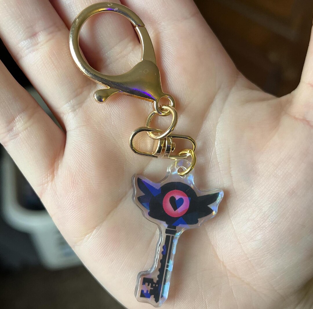 Hazbin Hotel Keekee Hotel Key Holographic Acrylic 1.5-inch Phone Charm ...