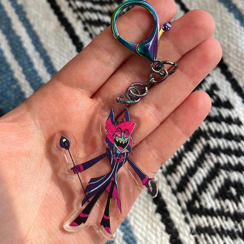 DOUBLE-SIDED Alastor Acrylic Keychain! the Radio Demon Hazbin Hotel ...