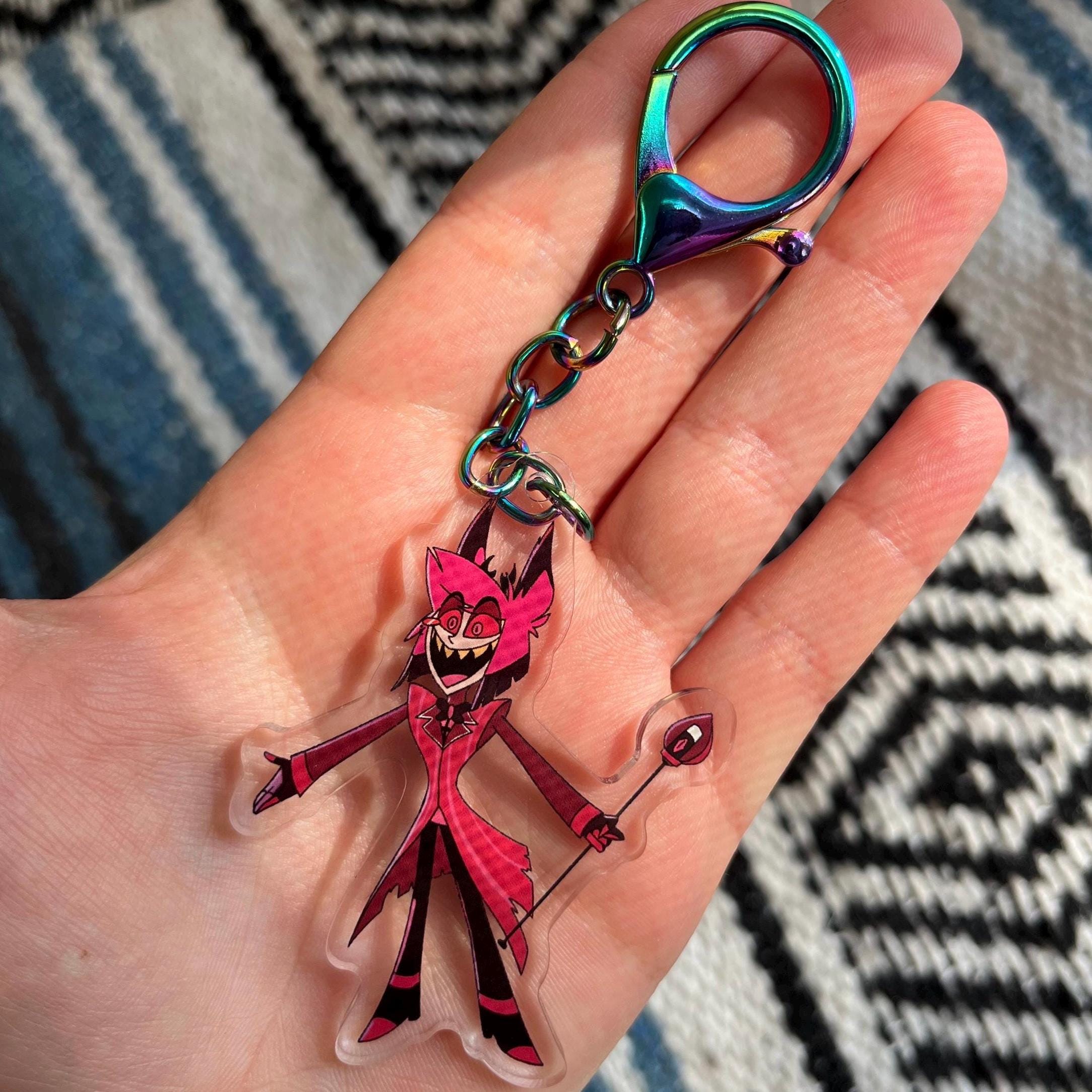 DOUBLE-SIDED Alastor Acrylic 2.5-inch Keychain! Hazbin Hotel Inspired ...