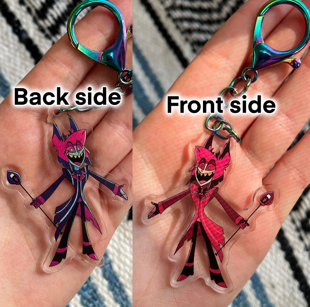 DOUBLE-SIDED Alastor Acrylic Keychain! the Radio Demon Hazbin Hotel ...
