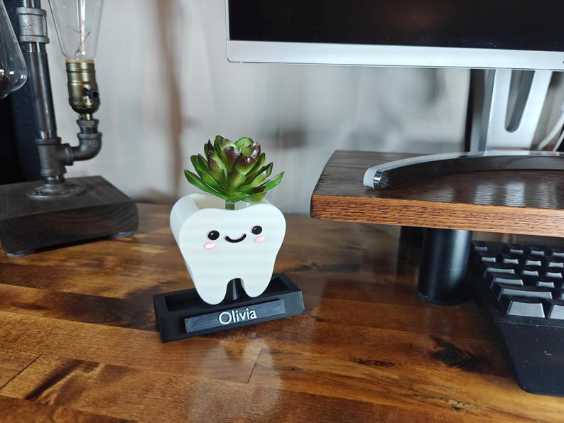 Cute Personalized Tooth Name Plate Dentist Office Desk Decor Medical ...