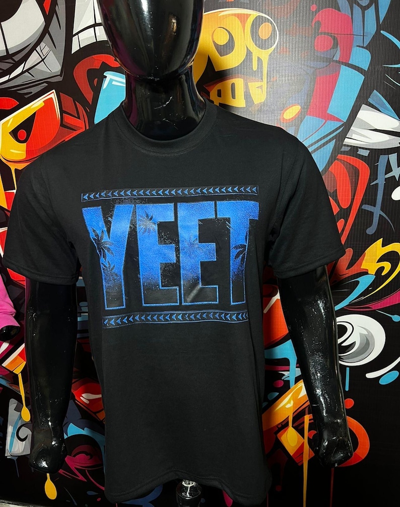 Jey Uso Yeet T-shirt Black With Blue Logos DTF All Sizes Available - Etsy