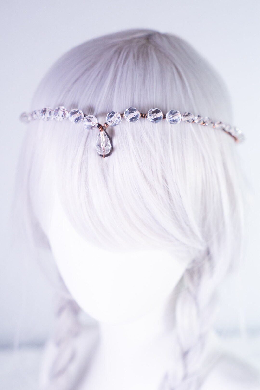 Sparkly Clear Brown Beaded Circlet Perfect Accessory for - Etsy UK