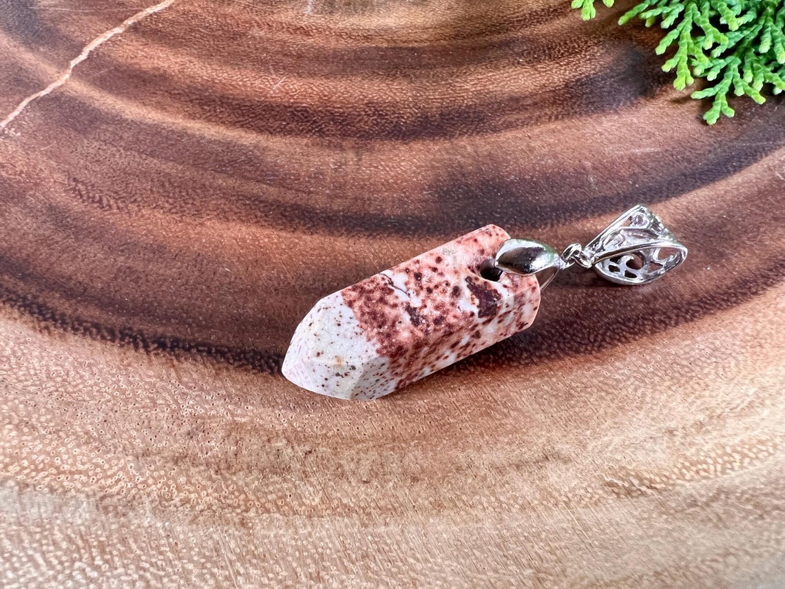 Stipple Stone Tower Point Shaped Volcanic Jasper Agate Stone Semi ...