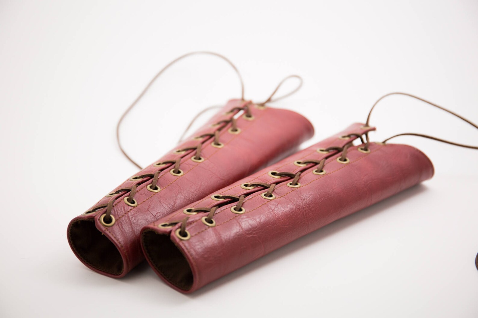 Faux Leather Bracers EXTRA SMALL Elven Cuffs Dnd Bright Mauve - Etsy