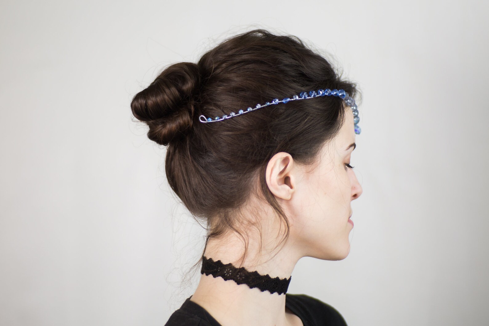 Faceted Sparkly Blue beaded Circlet Perfect accessory for | Etsy