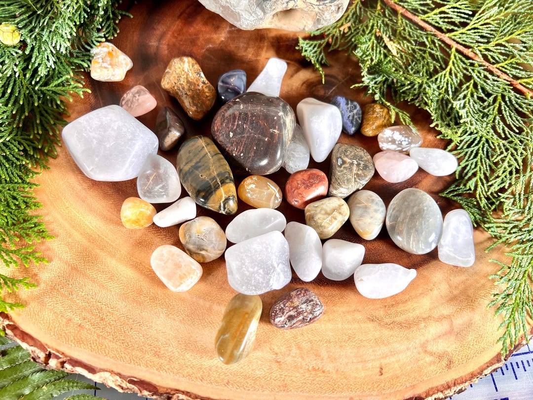 1 Pound Tumbled Stone Sewing Pattern Weights | Drawstring Bag 1lb ...