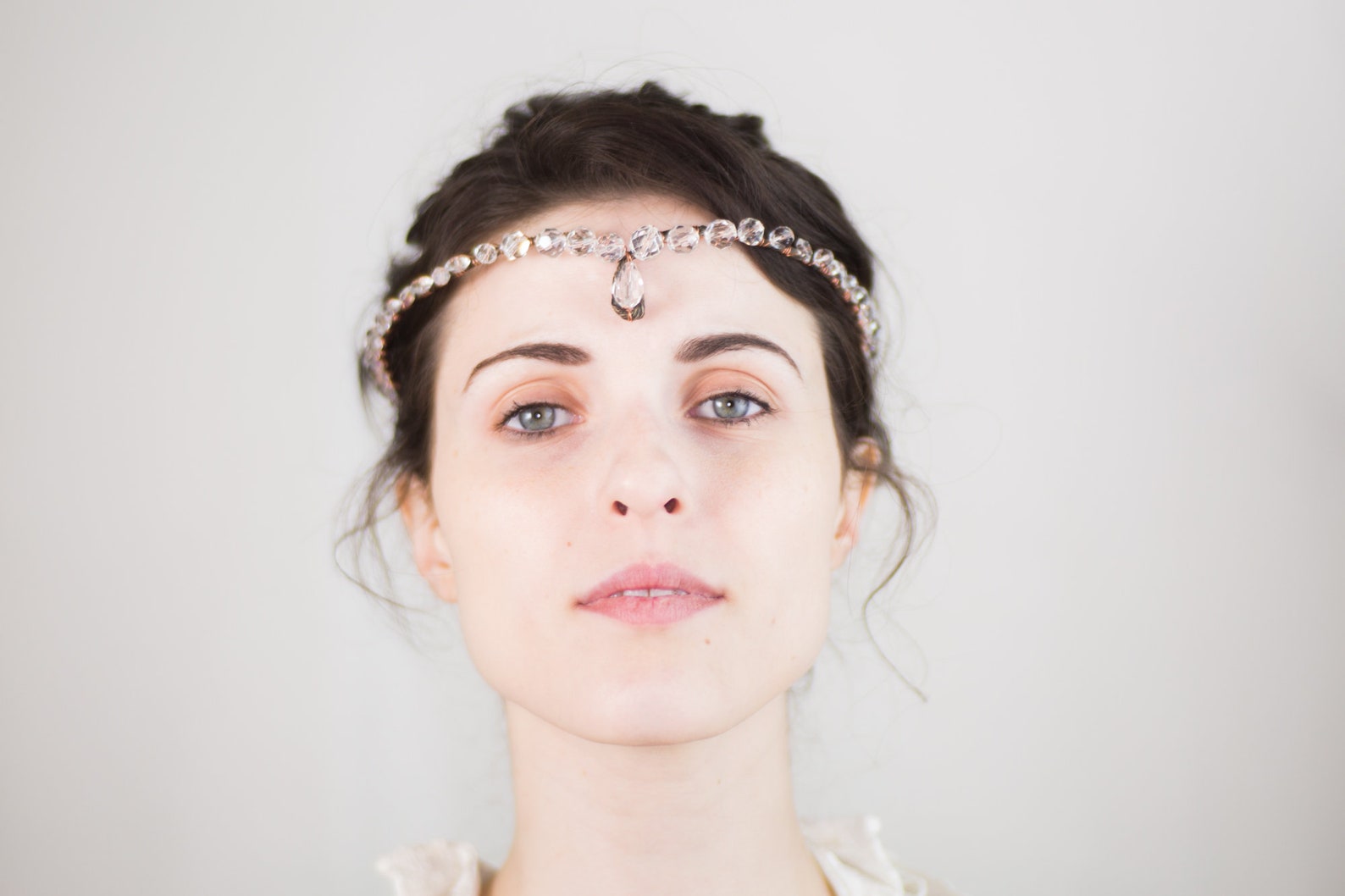 Sparkly Clear Brown Beaded Circlet Perfect Accessory for - Etsy UK