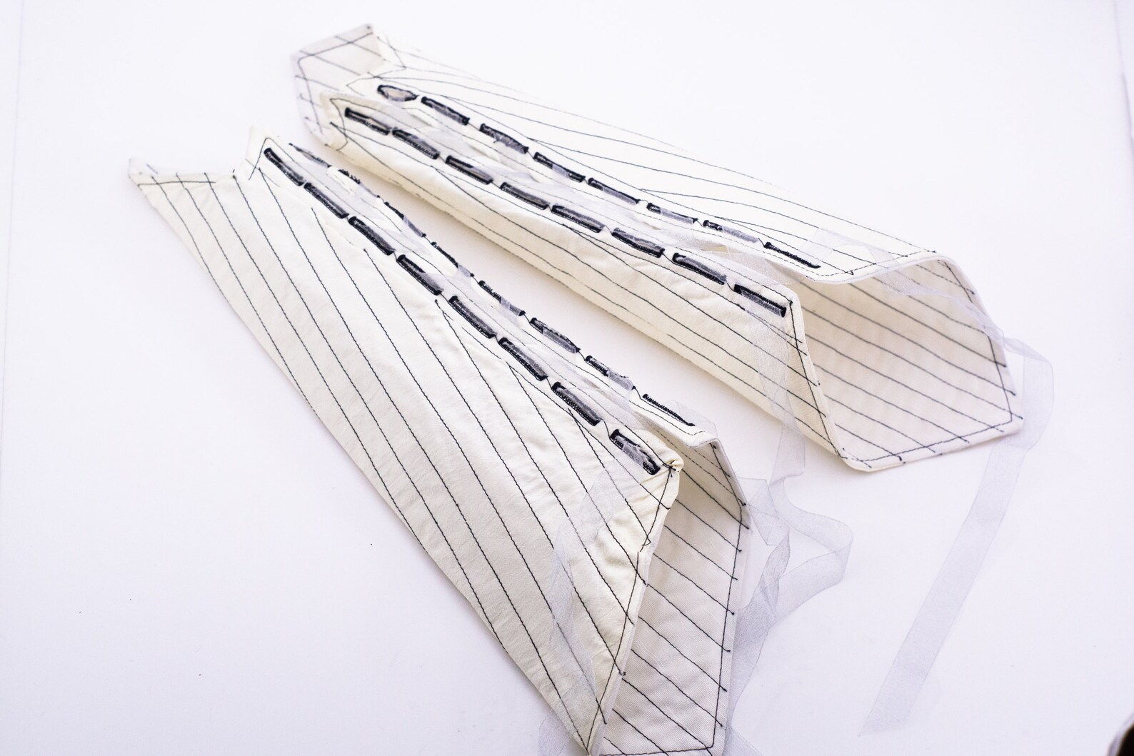 Cloth Bracers SMALL White Black Long Pointy Cuffs Silver Laces - Etsy