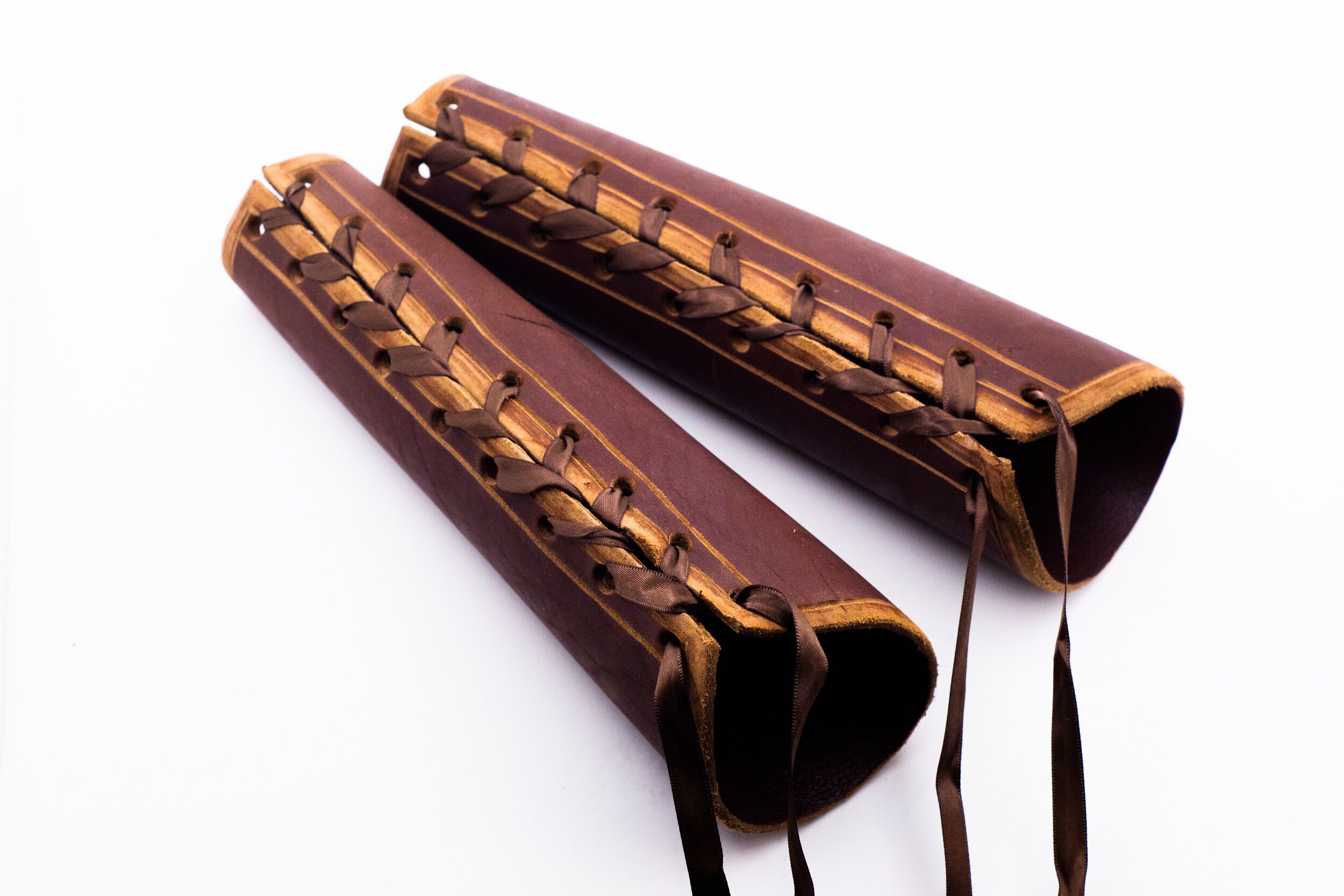 Hard Leather Bracers SMALL Saddle Leather Cuffs Gauntlets - Etsy