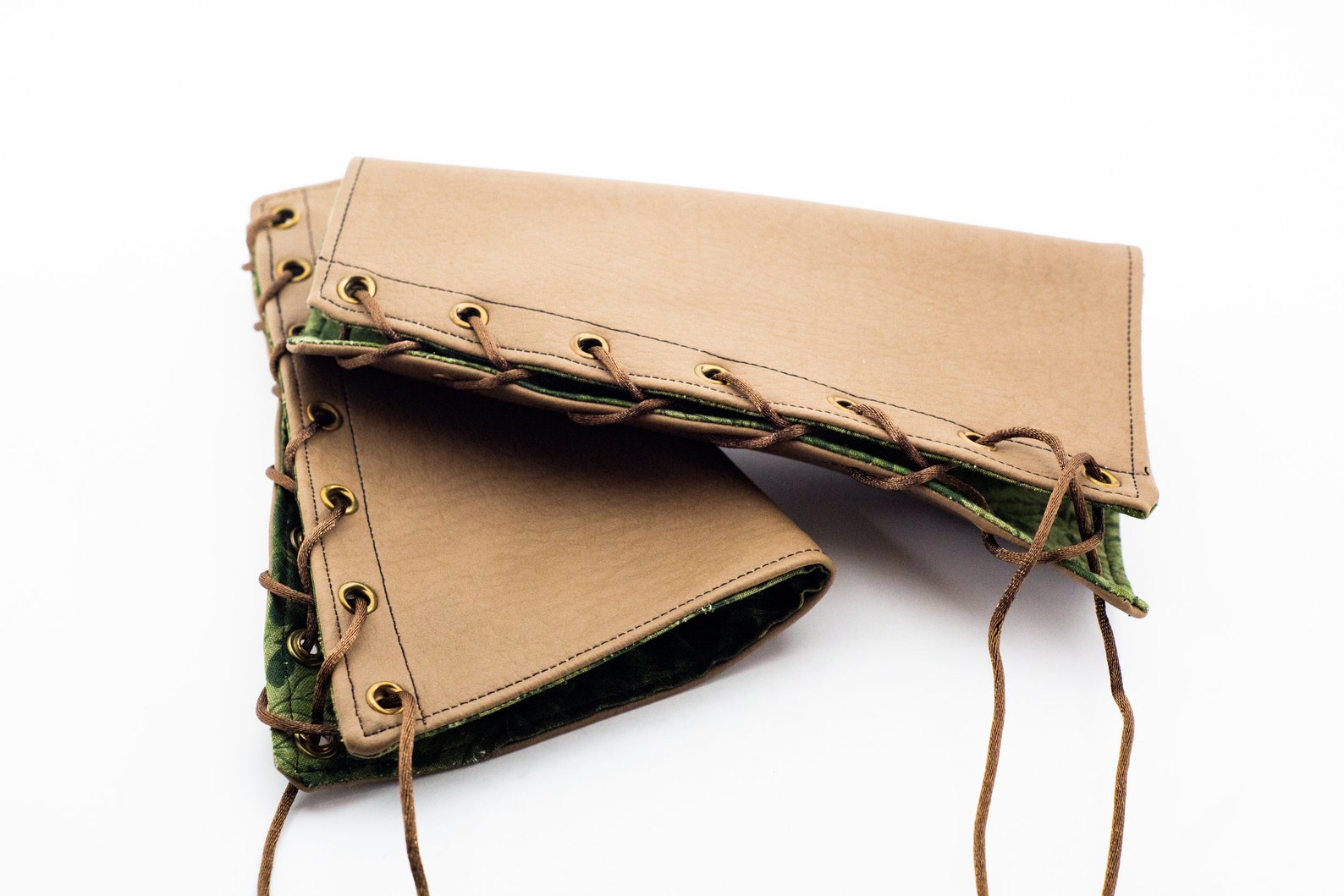 Faux Leather Bracers SMALL Tan Brown Pleather Cuffs Brown - Etsy