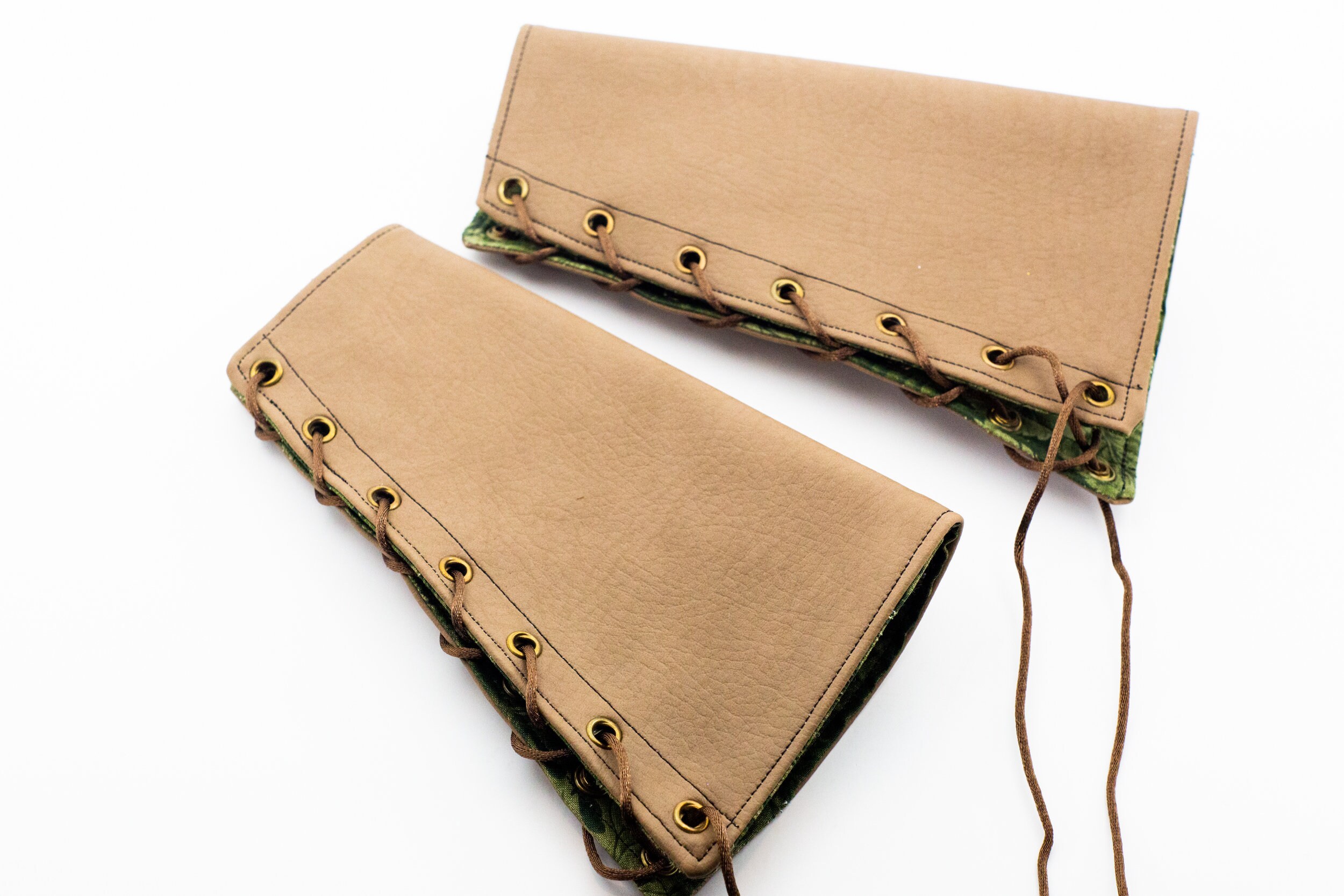 Faux Leather Bracers SMALL Tan Brown Pleather Cuffs Brown - Etsy