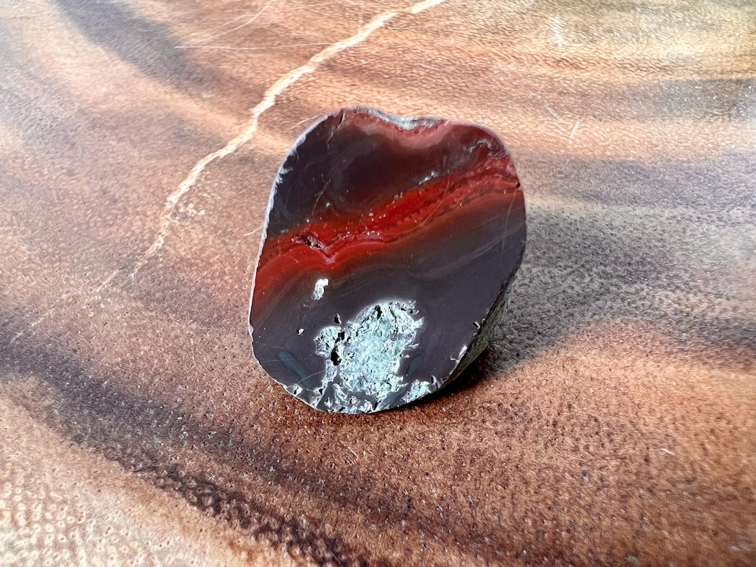 Polished Red and Brown Rhyolite Mini Display Fidget Stone | Silicate ...