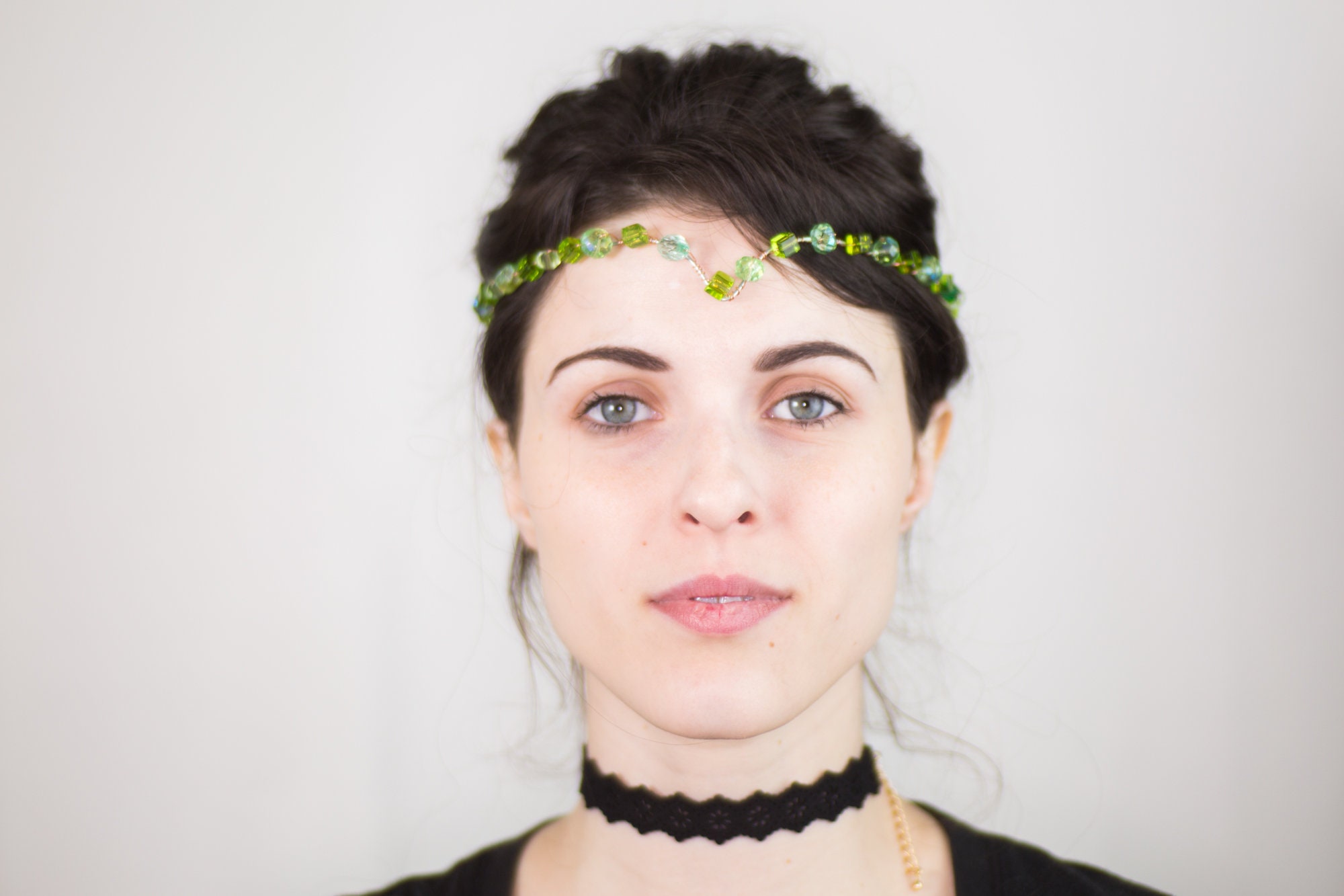 Sparkly Green Beaded Circlet Perfect Accessory for Long or - Etsy