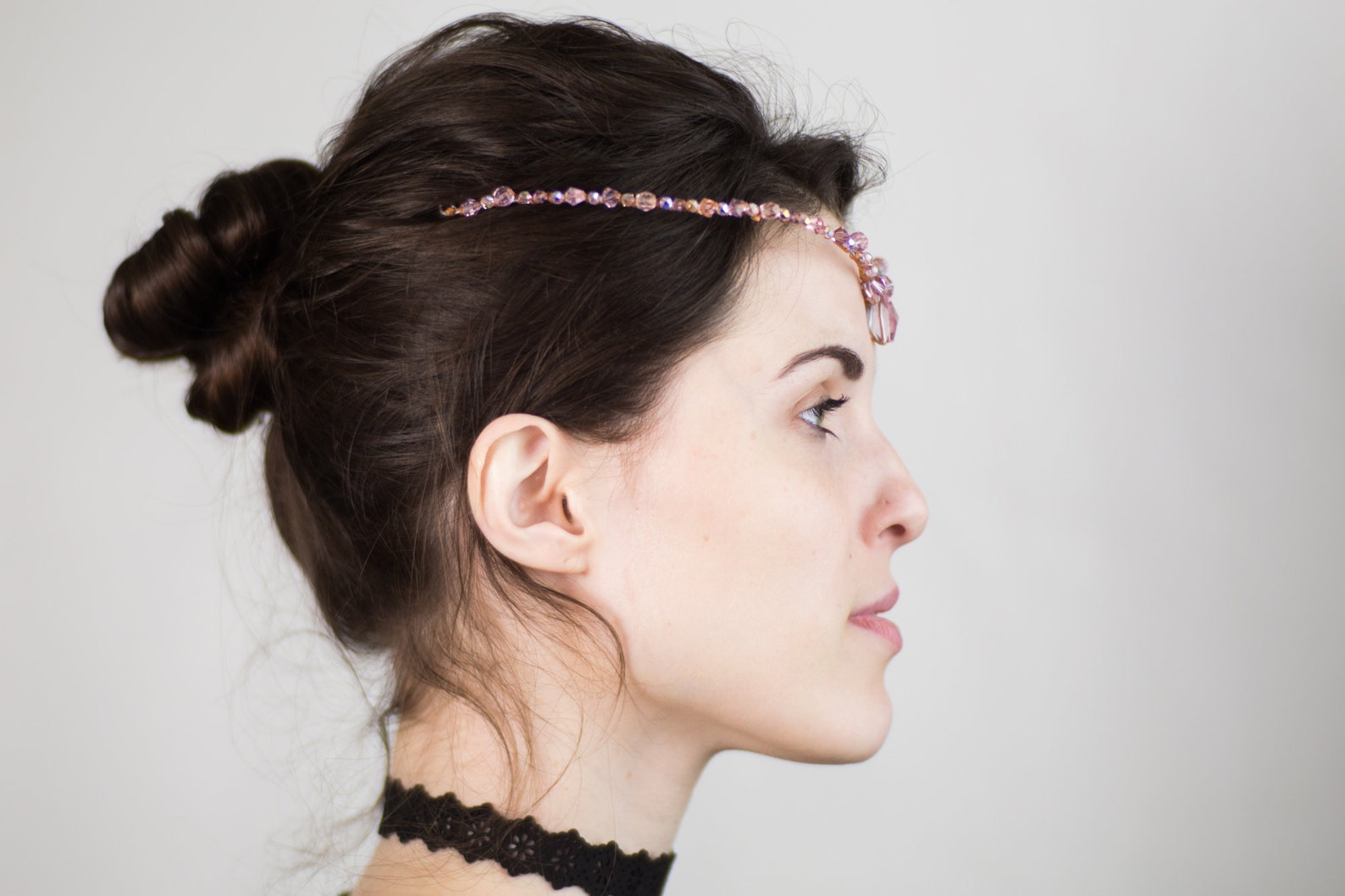 Faceted Sparkly Pink Beaded Circlet Perfect Accessory for - Etsy