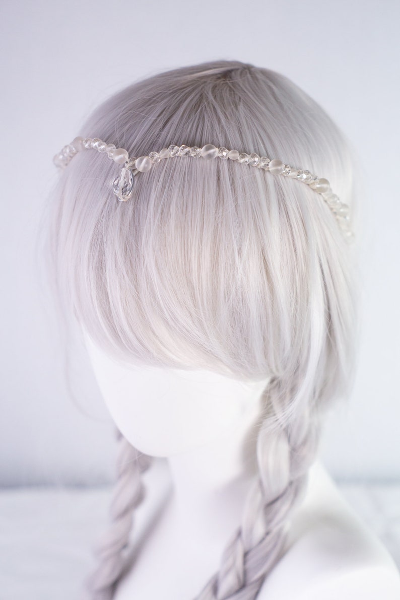Sparkly Clear Brown Beaded Circlet | Perfect Accessory for Long or ...