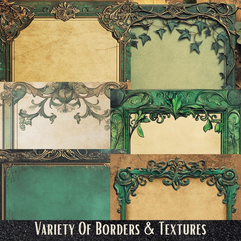 Ornate Digital Download Vintage Frame Botanical Design Craft Element ...