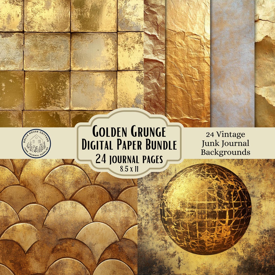 Vintage Gold Paper Texture Background Digital Download Vintage Style ...