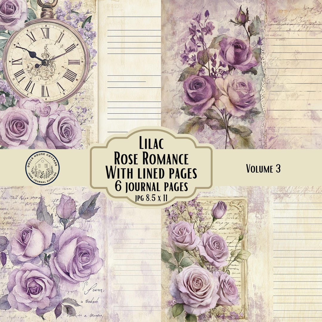 Printable Vintage Stationery Digital Journal Page Romantic Writing ...