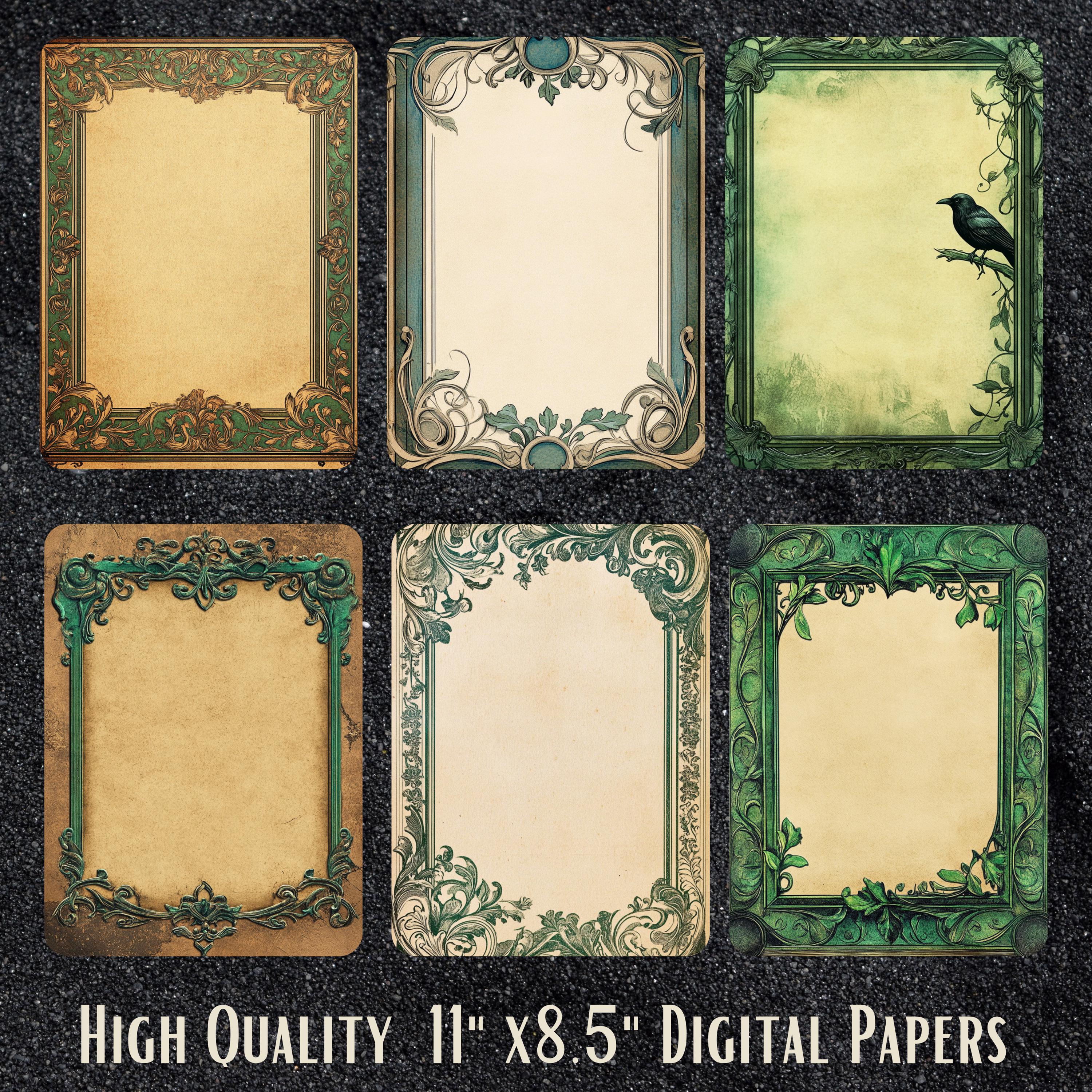 Ornate Digital Download Vintage Frame Botanical Design Craft Element ...