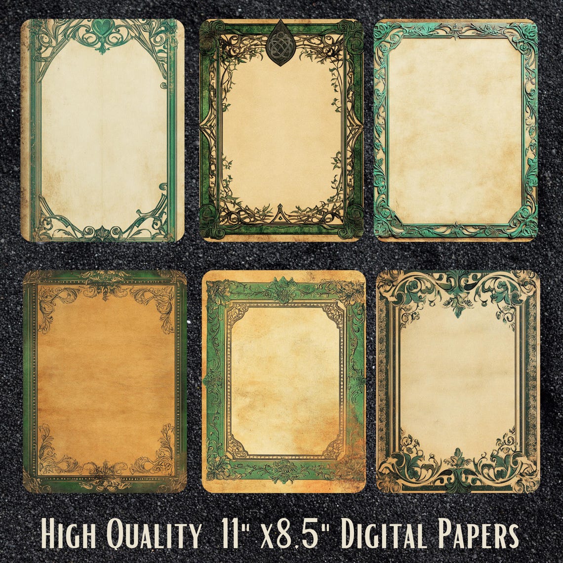 Ornate Digital Download Vintage Frame Botanical Design Craft Element ...