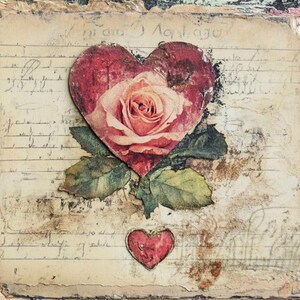 Vintage Valentine Junk Journal Pages - Printable Digital Download ...