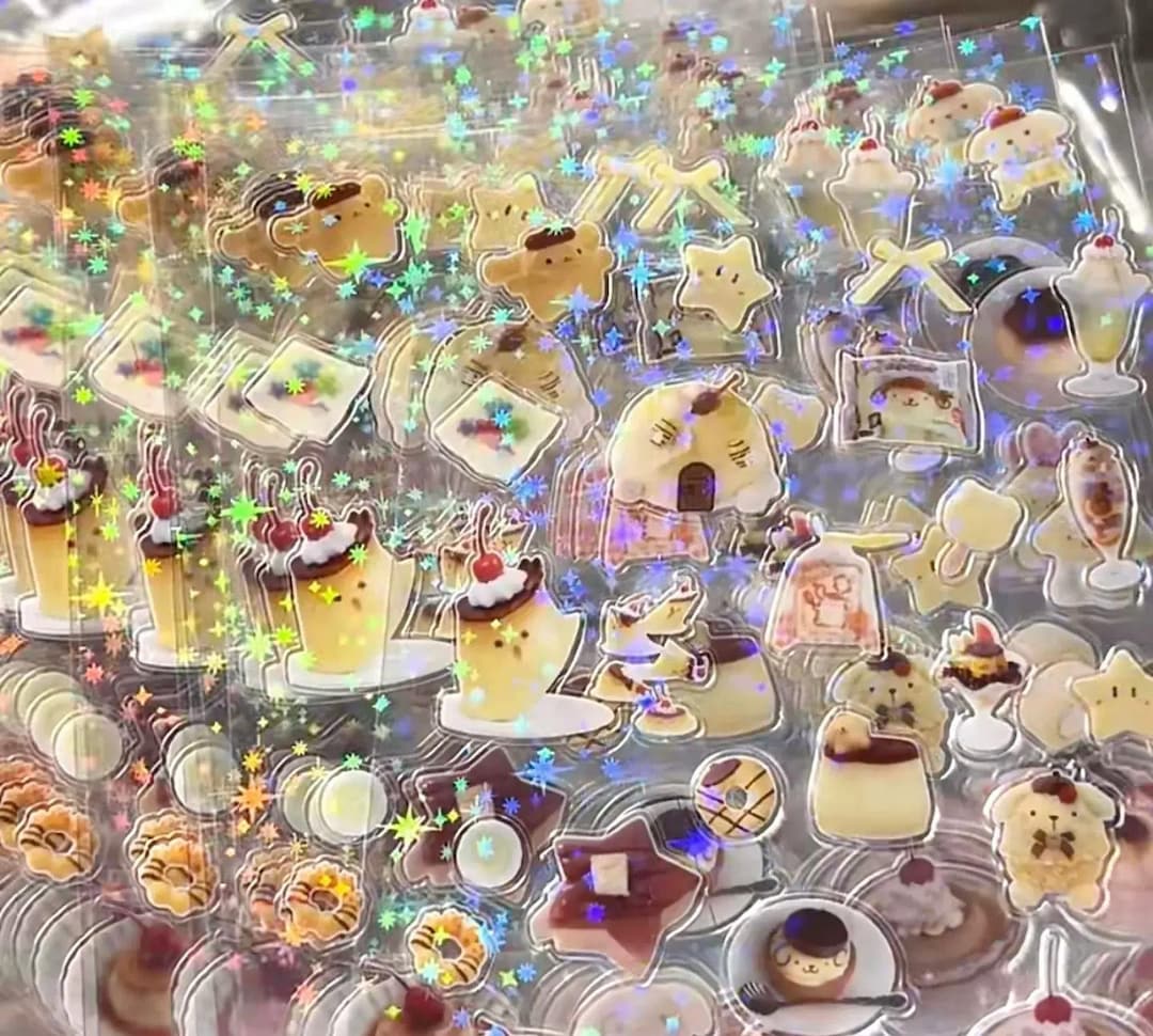 Vintage Sanrio Cuties Sticker Sheet Melody Purin Hellokitty Kurumi ...