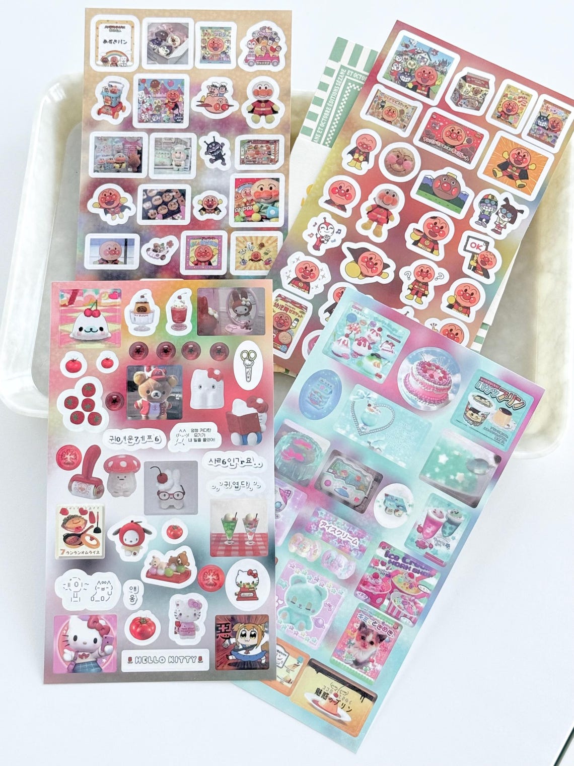Y2K Japanese Kawaii Characters Collage Stickers Retro Aesthetic 10 Pc ...