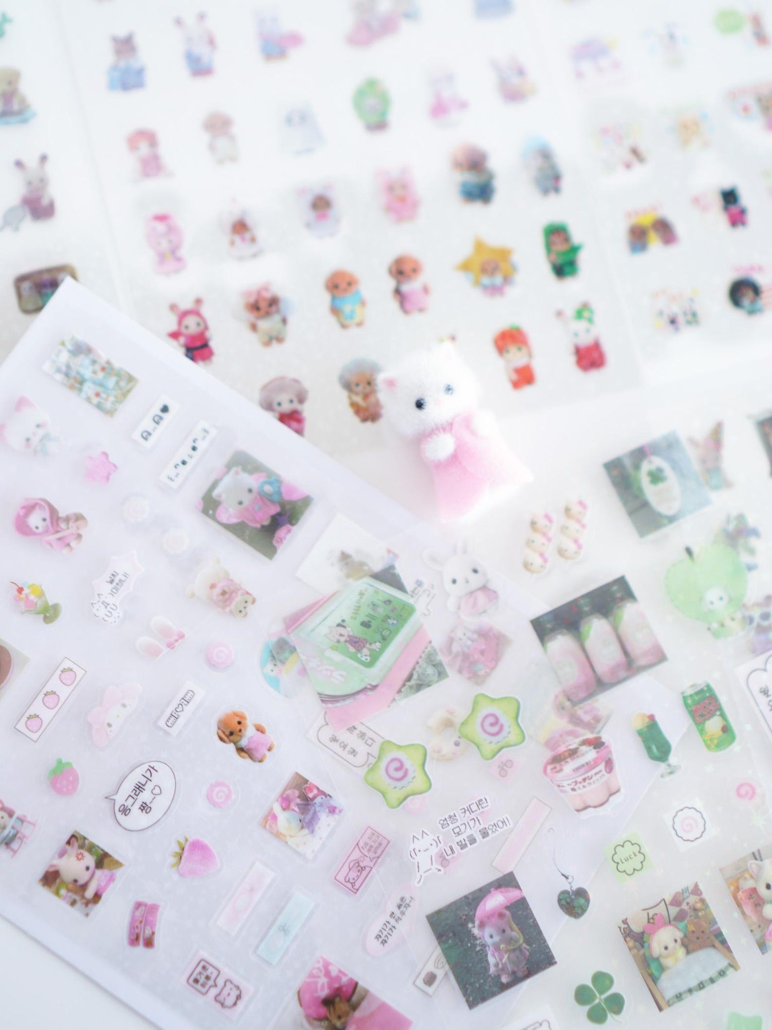 Retro Forest Calico Cuties Y2K Sticker Sheet Japan Cutecore Emoji ...