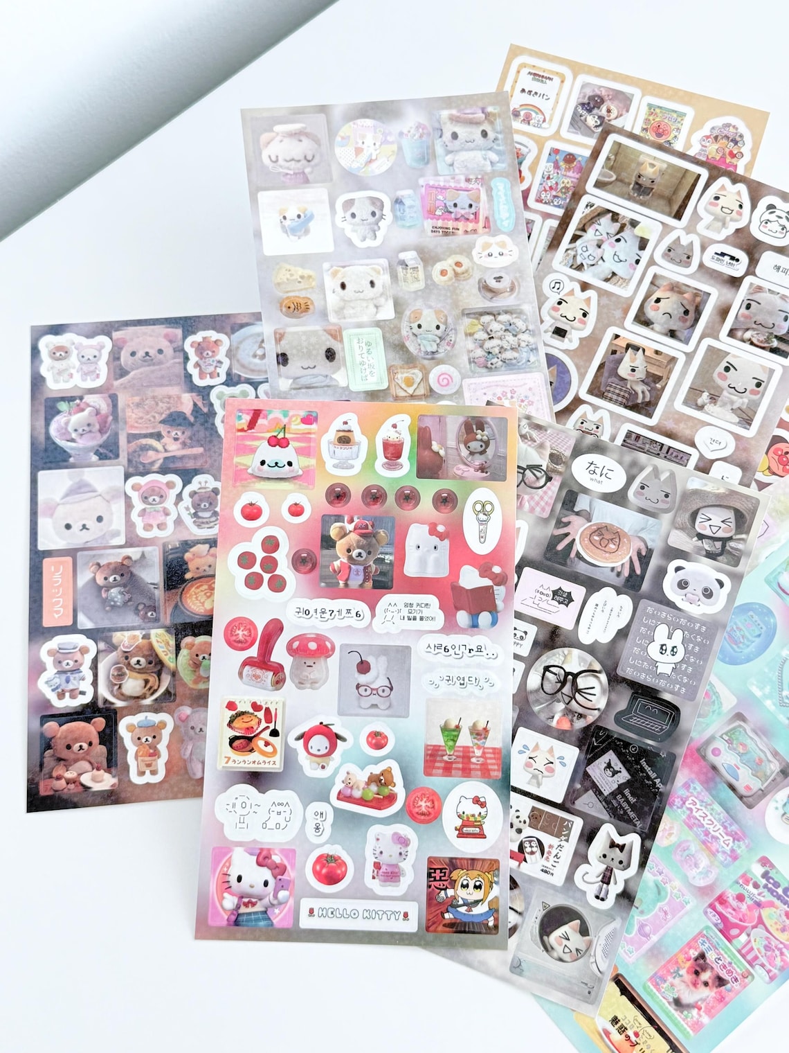 Y2K Japanese Kawaii Characters Collage Stickers Retro Aesthetic 10 Pc ...