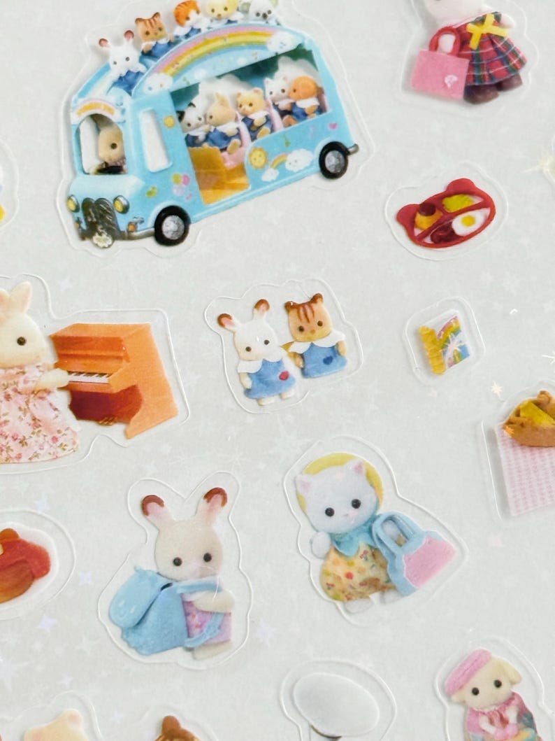 Vintage Critter #2 Forest Calico Baby Animals Sticker Sheet Y2K ...