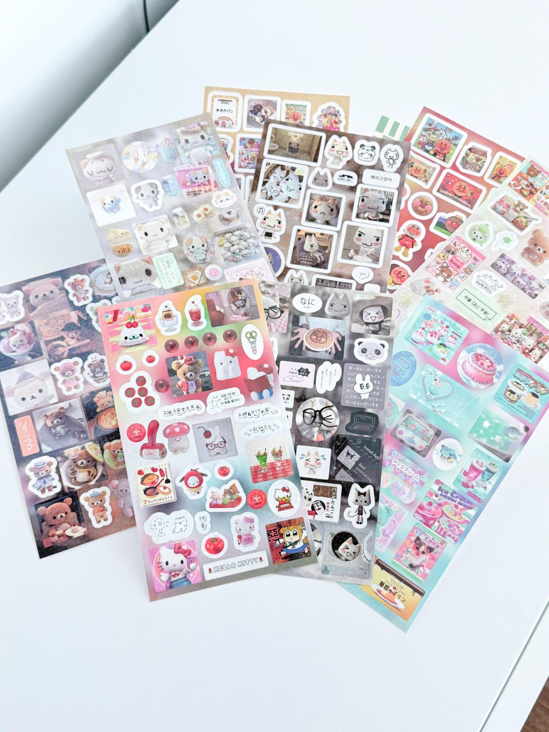 Y2K Japanese Kawaii Characters Collage Stickers Retro Aesthetic 10 Pc ...