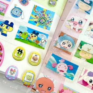 Retro Tama Gotchi Digital Pets Sticker Sheet Cute Mametchi Friends ...
