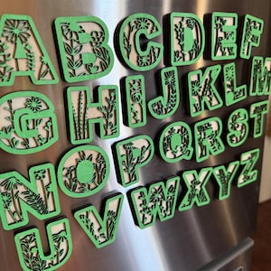 Wooden Flower ABC Magnets: Laser Cut Wildflower Alphabet Letters - Etsy