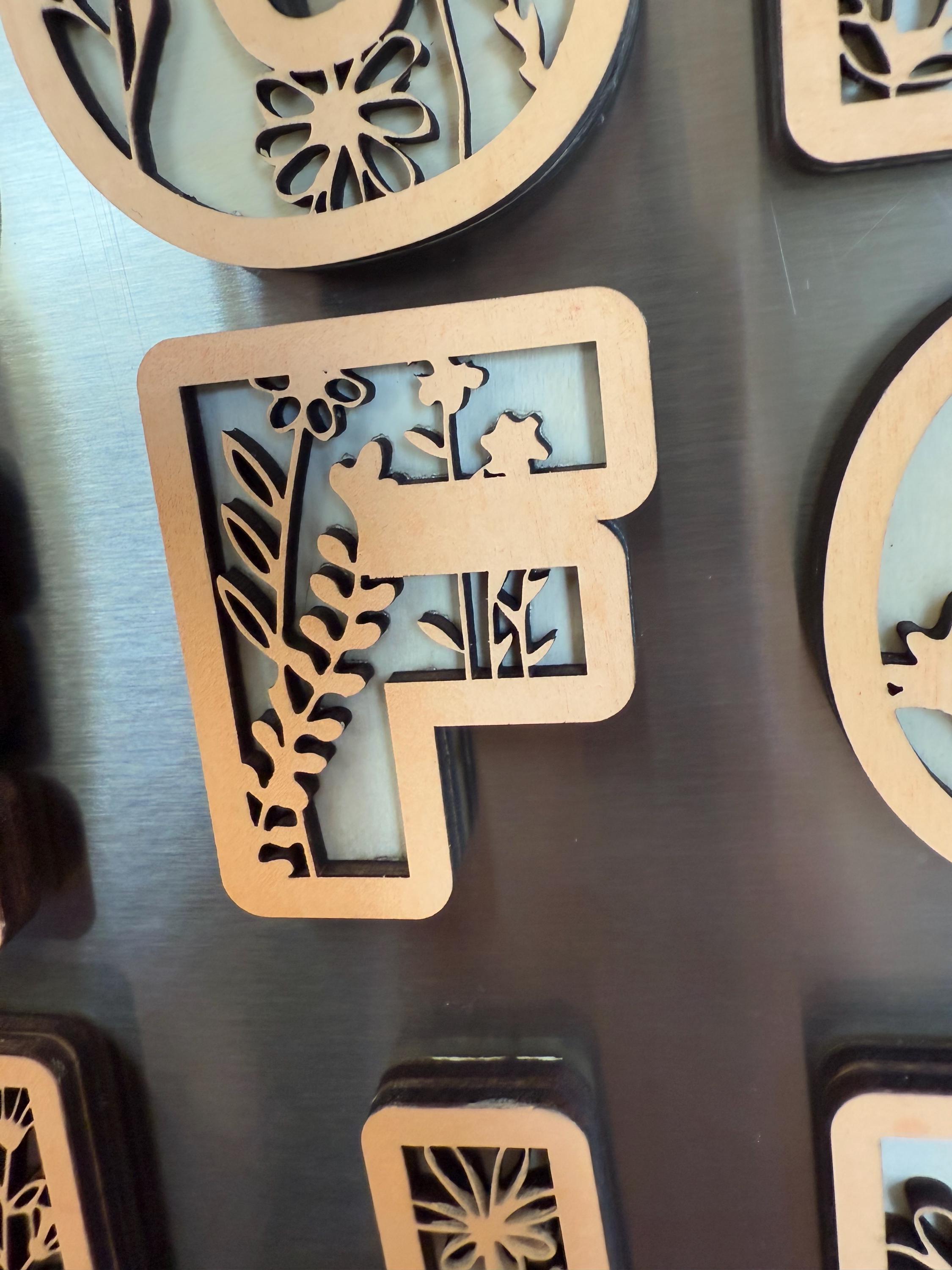 Wooden Flower ABC Magnets: Laser Cut Wildflower Alphabet Letters - Etsy