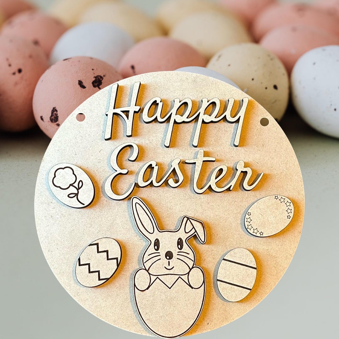 Happy Easter DIY Wood Sign Craft Paint Kit - Etsy