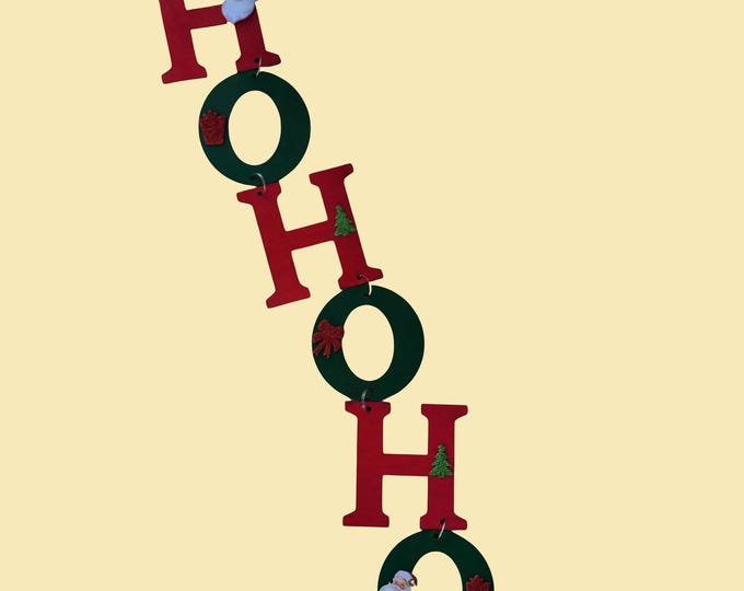 Christmas Wood Ho Ho Ho Sign in Red and Green - Etsy