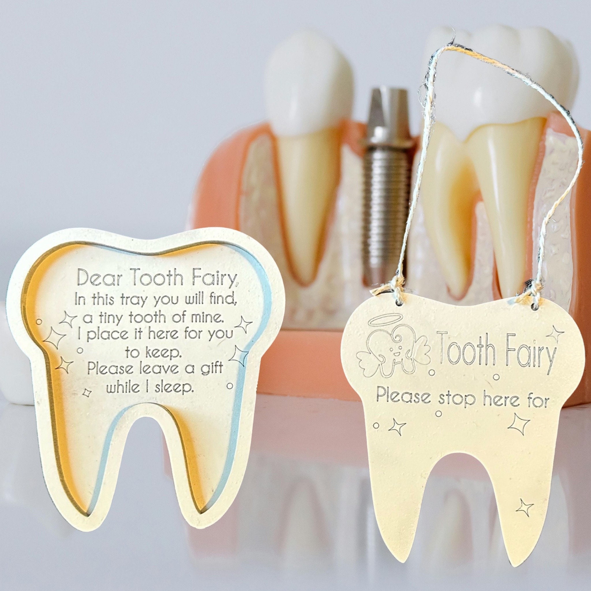 Tooth Fairy Wood Tooth Tray - Etsy