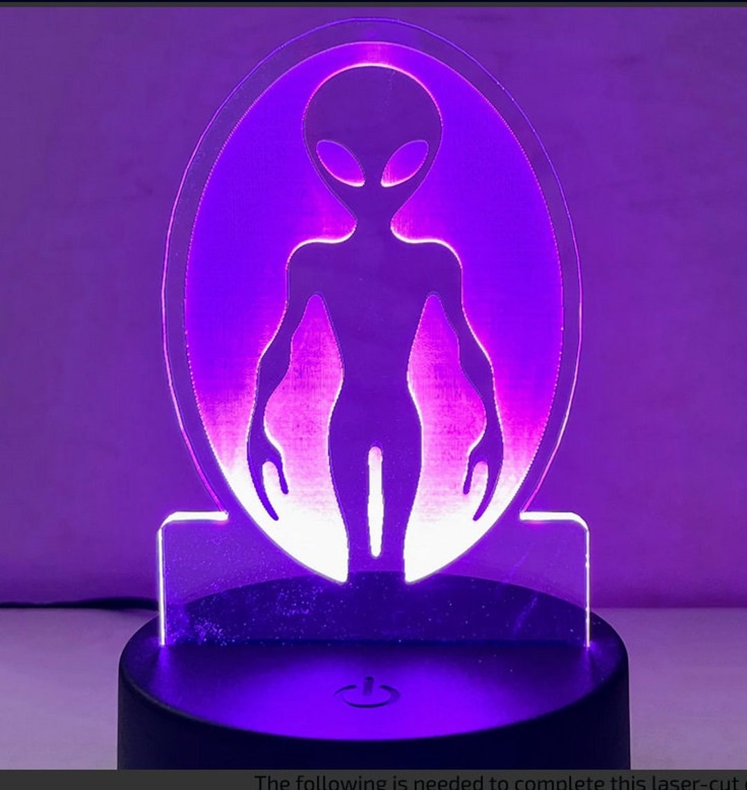 Clear Acrylic LED Tabletop Night Light With Color Changing Base - Etsy