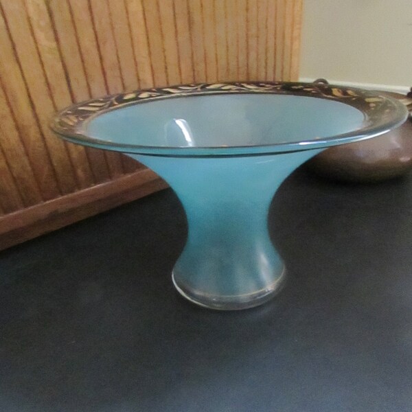 Wide Rim Glass Vase - Etsy