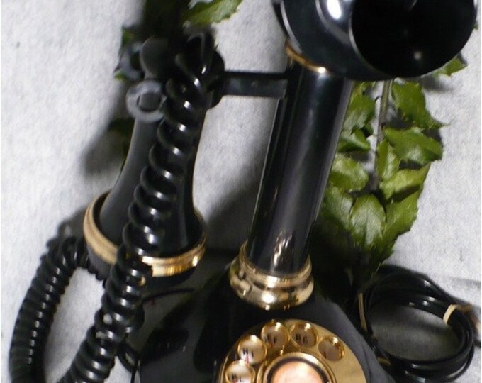 Vintage Replica Black Candlestick Telephone - Etsy